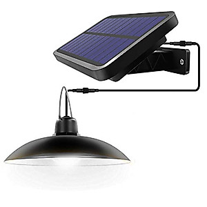 Solar Bulb Lamp,AMZSTAR Solar Light Outdoor Lanterna Pendant Lights,LED Shed Light Hanging Spotlight Light for Outdoor,Garden,Yard,Camping Tent,Fishing (White)