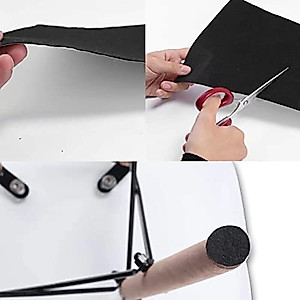 Perzodo 8 Pieces Self Adhesive Black Crafting Felt Fabric Back Sheets, 8.3 by 11.8" (A4 Size), Durable and Water Resistant, Multi-Purpose, Perfect for Holiday Crafts