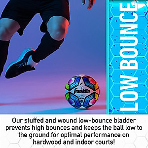 Franklin Sports Futsal Ball - Low Bounce Futsal and Indoor Soccer Training Ball - Heavy Indoor + Outdoor Futsal Ball - Size 3-6 Pack with Pump