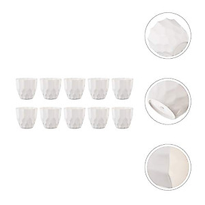 Happyyami Succulent Flower Pot 10pcs Plastic Mini Bonsai Pot Nordic Flower Pot Flower Pot Seedling Nursery Pots Flowerpot Plant Container 24. 5x16cm Plant Nursery Pot
