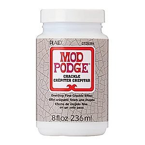 Mod Podge One-Step Crackle Medium, 8 fl oz Premium Acrylic Sealer, Perfect for Easy to Apply DIY Arts and Crafts, CS25384, Clear