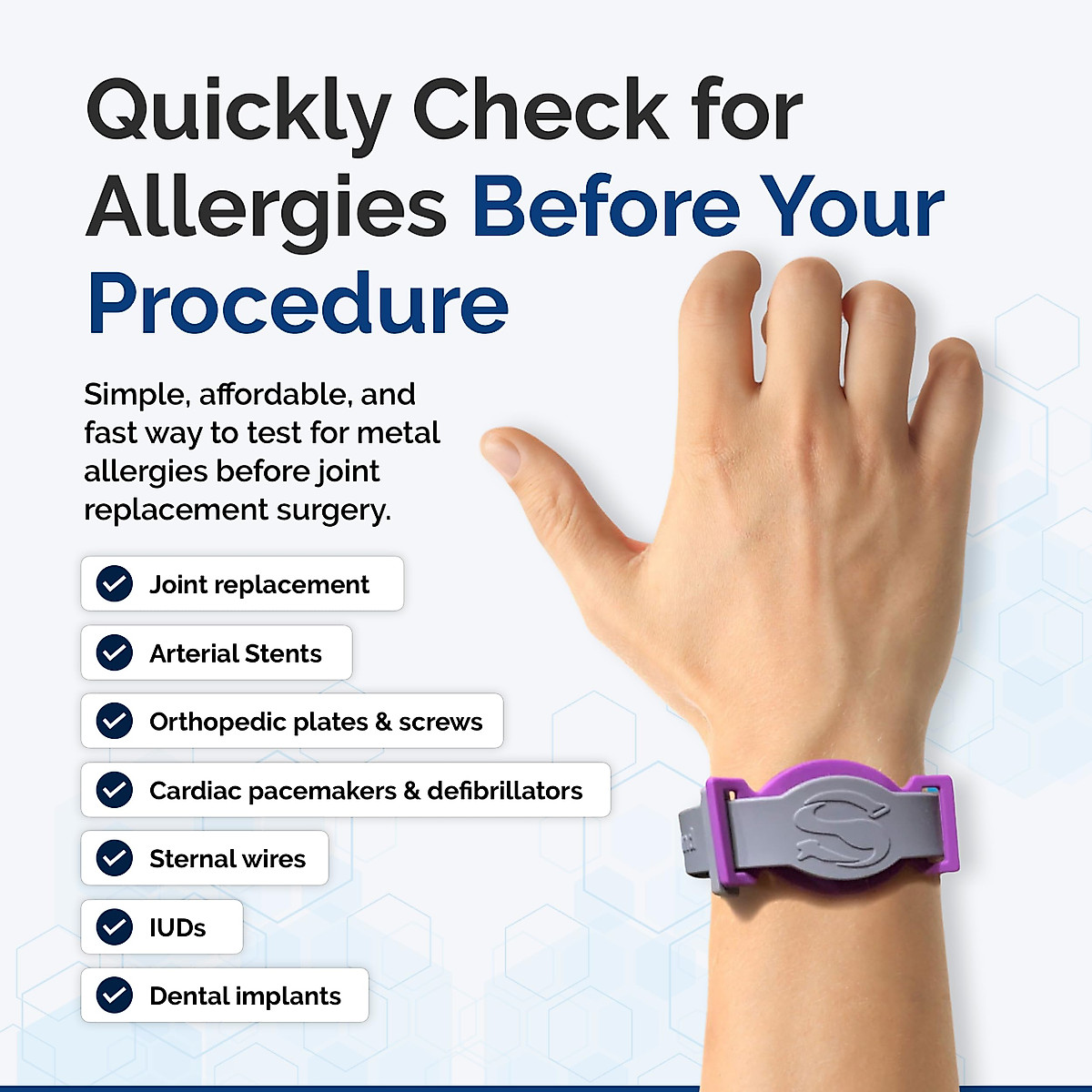 SENSIBAND Metal Allergy Test Band – Test at Home or Anywhere - Tests for Common Metals Used in Piercings & Jewelry - See Your Own Results - Order 3 Weeks Before Surgery.… (Copper)