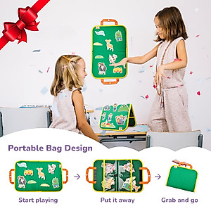 CHEFAN 4 Pack Felt Board Story Set, The Mitten, The Little Red Riding Hood, Gingerbread Man, Ugly Duckling, Precut Felt/Flannel Figure Pieces Teaching Wall for Preschool Activity Early Storytelling