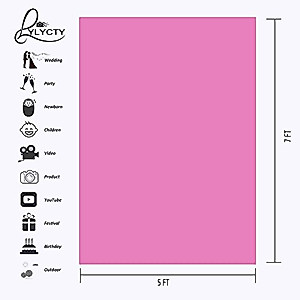LYLYCTY 5x7ft Photography Studio Non-Woven Backdrop Millennium Pink Backdrop Solid Color Backdrop Simple Background LY091