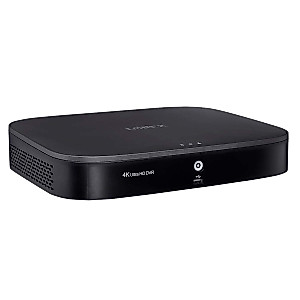 Lorex D841A82B Series 8 Channel 4K HD 2TB Analog HD Security System DVR with Advanced Motion Detection Technology and Smart Home Voice Control, Black (Renewed)