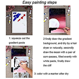 MOCOHANA ®9Pcs Reusable Plastic Hollow Painting Silhouette Stencil Set DIY Drawing Template Graffiti Stencils (Love)