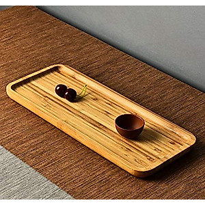 Bamboo Tray Bamboo Plates 13.8 x 5.9 x 1 Inches Serving Tray Elegant Appetizer Plates Steak Plate Coffee Tea Serving Tray Fruit Platters Party Dinner Plates Sour Candy Tray