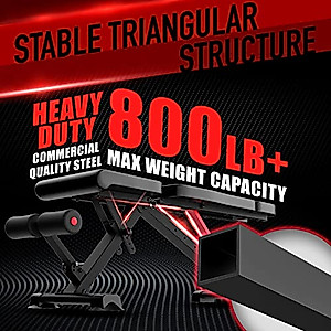 Keppi Adjustable Weight Bench,Foldable Workout Bench Press for Full Body Strength Training, Incline Decline Bench with Fast Folding - 2023 Version