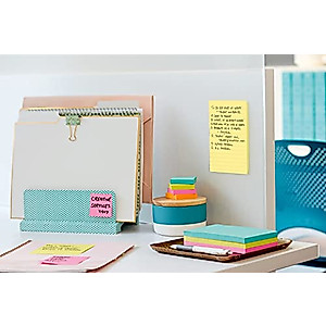 Post-it Super Sticky Notes, 4x6 in, 4 Pads, 2x the Sticking Power, Canary Yellow, Recyclable (4621-SSCY)