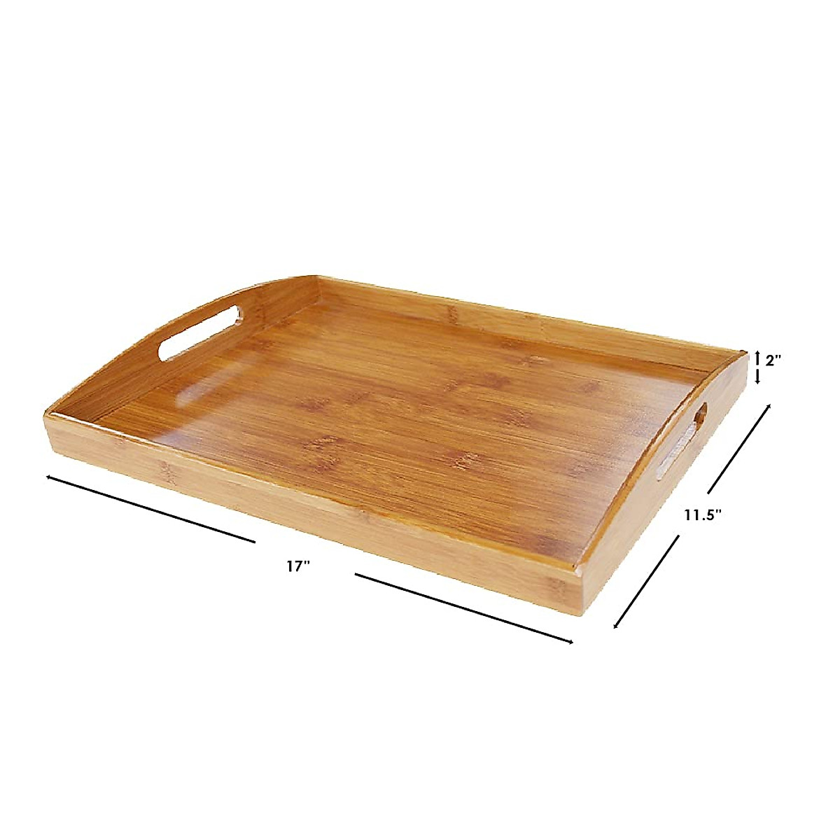 Home Basics ST01034 Serving Tray, Bamboo
