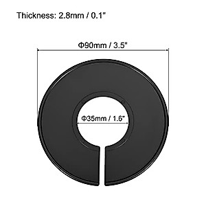 PATIKIL Clothes Dividers 10 Pack Blank Clothing Rack Size Sorting Reusable Wardrobe Round Hanger Separator, Black