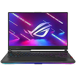 ASUS ROG Strix Scar 17 (2021) Gaming Laptop, 17.3” 300Hz IPS FHD Display, NVIDIA GeForce RTX 3070, AMD Ryzen 9 5900HX, 32GB DDR4, 1TB SSD, Opti-Mechanical Per-Key RGB Keyboard, Windows 10, G733QR-DS98