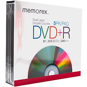 Memorex 8.5GB 8X Double Layer DVD+R (5 Pack)