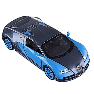ZHMY 1:32 Bugatti Veyron Alloy Diecast car Model Collection Light&Sound Blue