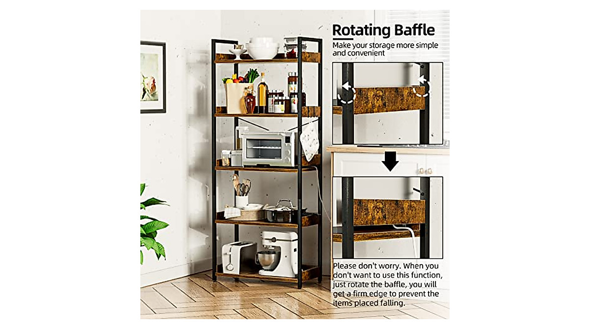 APPOLYN 5 Tier Bookshelf - Modern Organizer for All Rooms