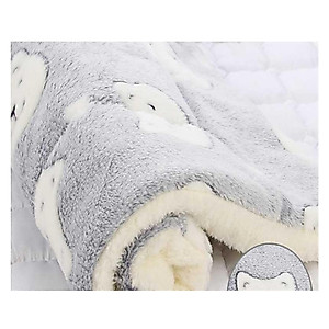 ITOMEN Pet Bed Pet Blanket Winter Thickened Soft Pet Fleece Pad Cat and Dog Pad Kennel Blanket Pet Bed Quilt Comfort (Color : Blue Star, Size : 32x25cm)