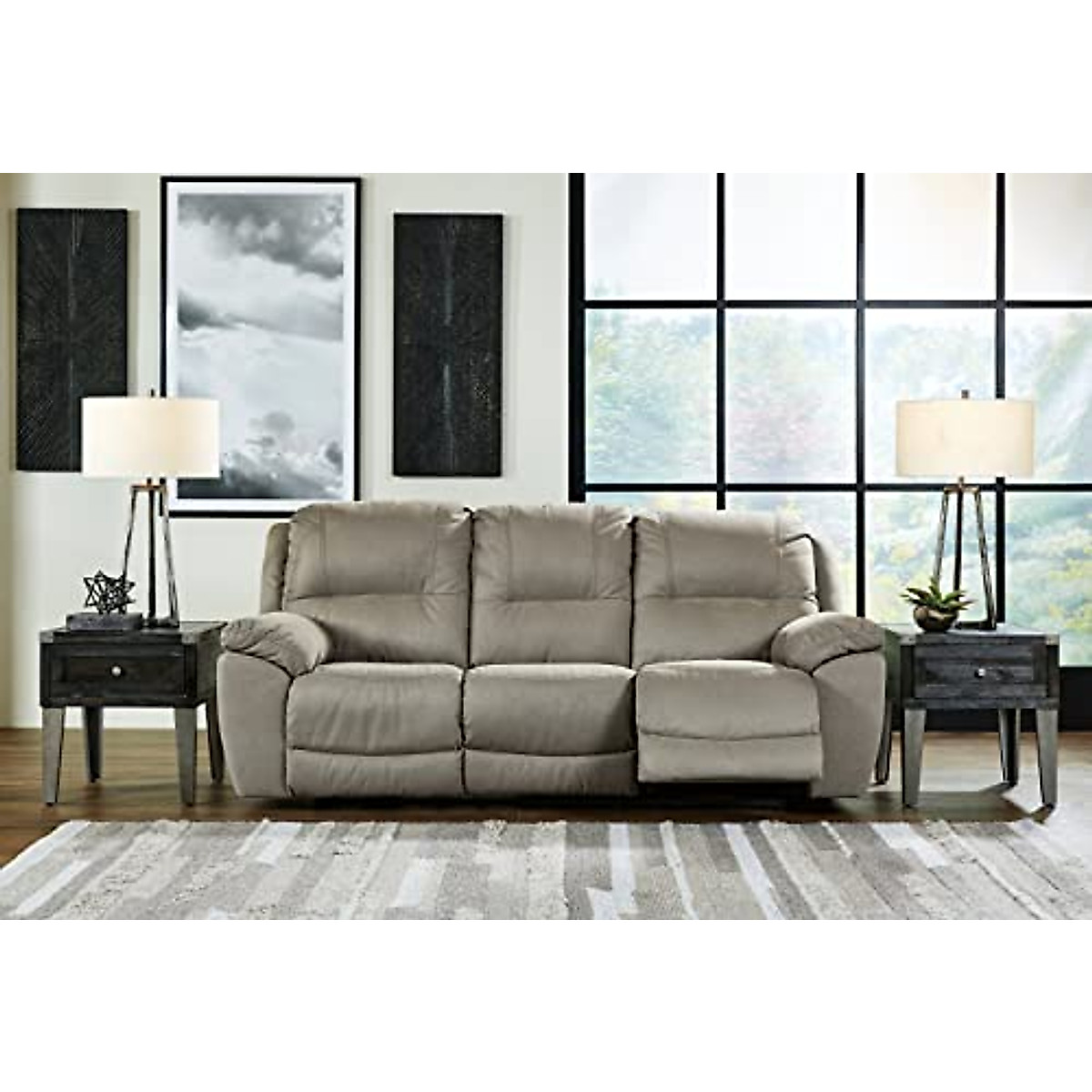 Signature Design by Ashley Next-Gen Gaucho Reclining Sofa, 93"W x 41"D x 43"H, Gray