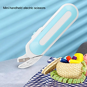 Electric Scissors Sewing Scissors, Cordless Mini Portable Electric Scissors For Sewing, Shears Cutting Tool, 2 Power Supply Modes, Gifts For Crafts Man (blue)