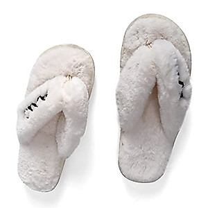 Sorority Shop Zeta Phi Beta Fuzzy Slippers Women (Large, numeric_9)