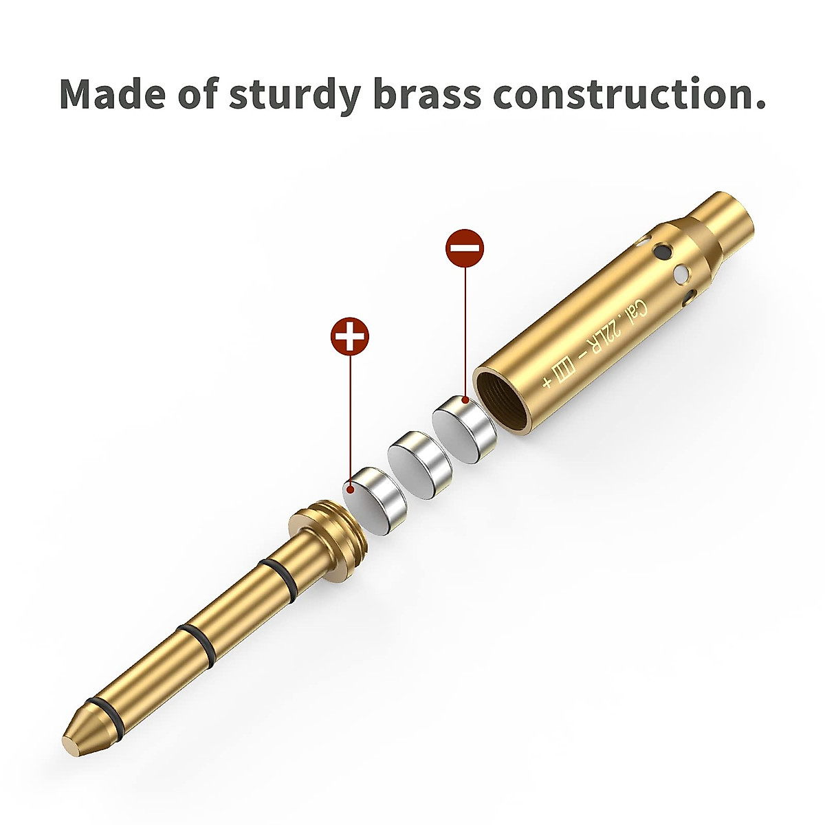 Tipfun .22LR Red Laser Bore Sight End Barrel Laser Boresighter Easy to Fit Revolvers Pistols Rifle and Air Guns