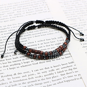 JoycuFF Gifts for Women Morse Code Bracelet for Women Secret Messages Wood Beads Jewelry Birthday Valentines Day Mother's Day Graduation Gifts for Daughter Best Friends Sisters Mom Teacher