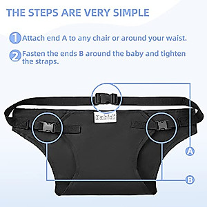 Babidi Baby High Chair Harness with Cover - High Chair Portable Straps for Restaurants, Travel, Home, Shopping - Easy Seat Portable High Chair - Portable Cloth High Chair for Babies