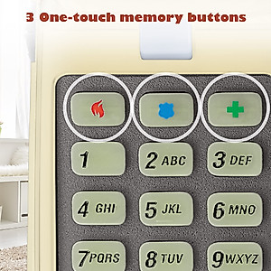 AT&T TRIMLINE 210 Corded Home Phone, No AC Power Required, Improved Easy-Wall-Mount, Lighted Big Button Keypad, 13 SpeedDial Keys, Last Number Redial, Mute, Flash, Volume Control, Beige