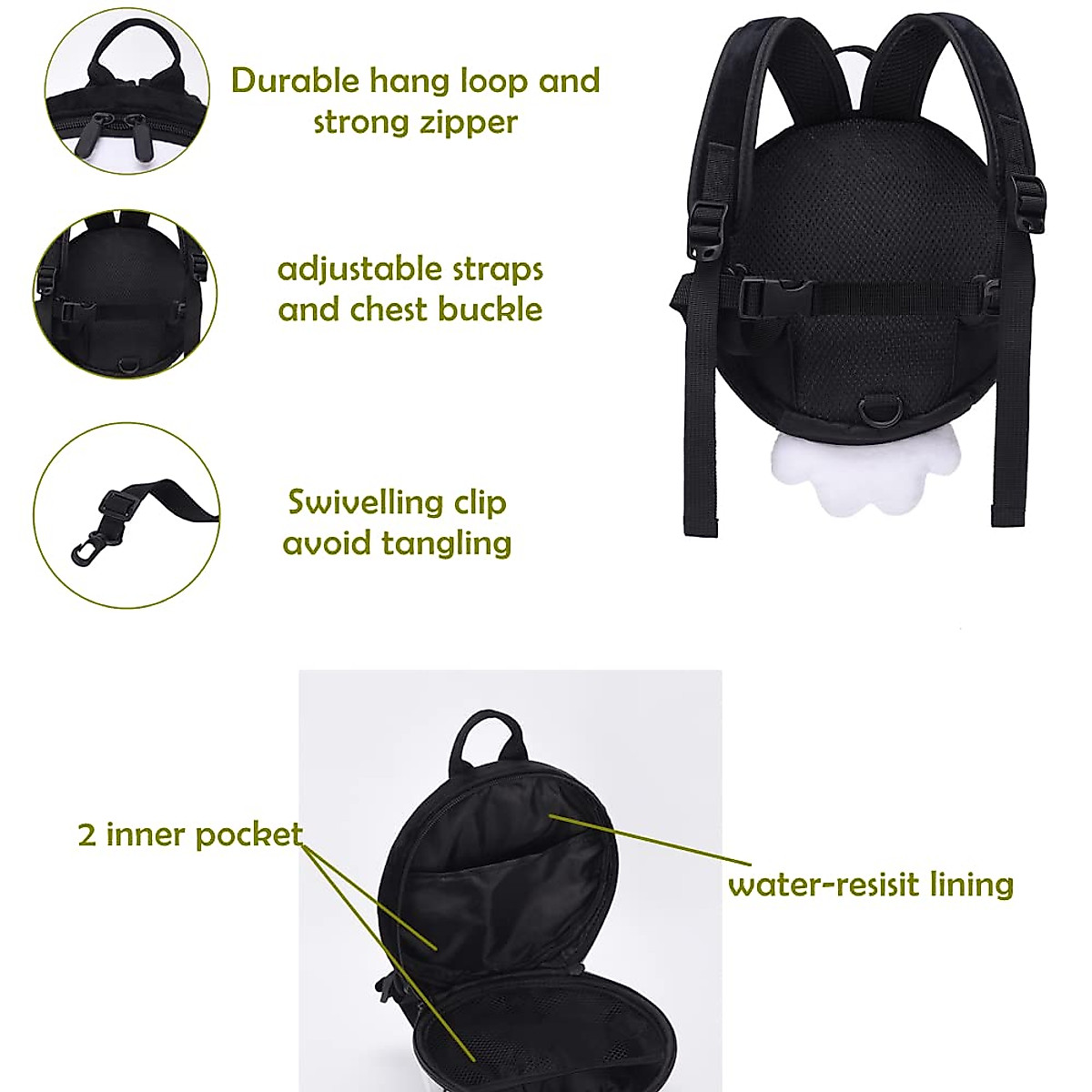 Kids happy Leash Backpack for Toddler,Kids Backpack Leash with Harness,Baby Leash Backpack Child,Anti Lo Backpack for Boy,Aronaut Backpack Leash for Girl