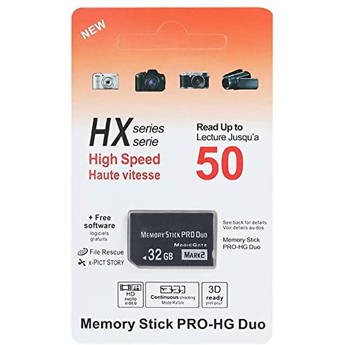 LILIWELL Original 32GB High Speed Memory Stick Pro Duo Mark2 32gb Cards PSP Game Camera Memory Card