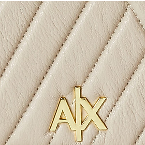 A|X Armani Exchange Women's Quilted Medium Crossbody Bag , Noise, OS
