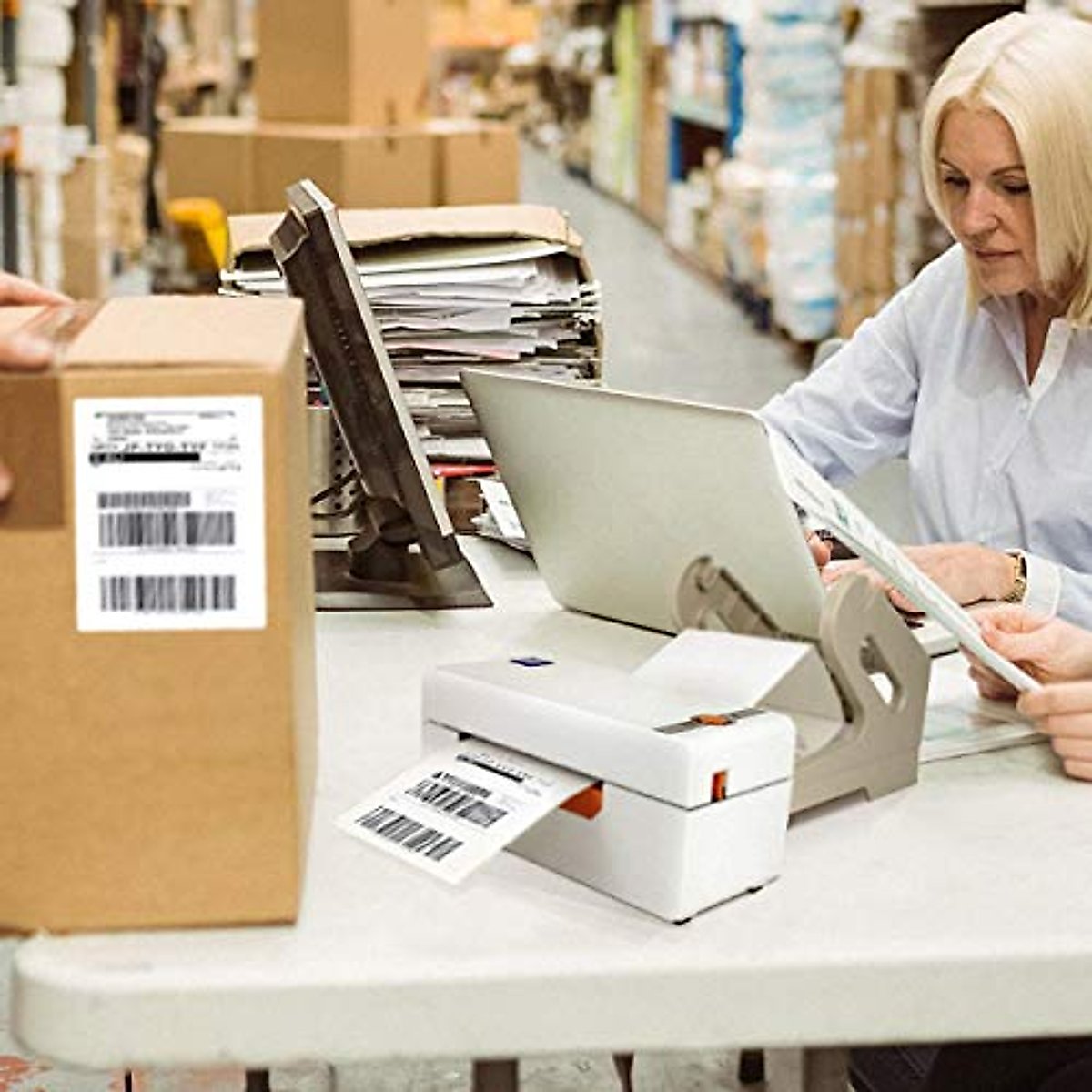 NETUM Shipping Label Printer, High-Speed 150mm/s Direct USB Thermal Barcode Printer 4×6 Shipping Label Printer Label Maker Machine Compatible with Ebay, Amazon, FedEx,UPS,Shopify,Etsy