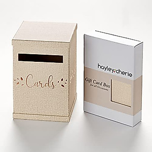 Hayley Cherie - Rustic Gift Card Box with Copper Foil Design (Rustic)