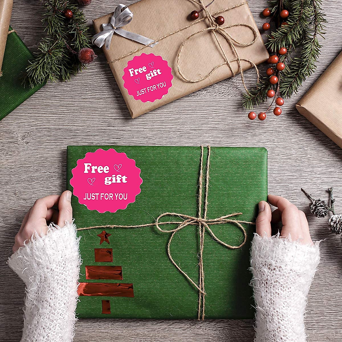 YOUOK Mail Just for You Stickers,1.5 Inch Round Pink Customer Appreciation Thank You Sticker Labels for Small Businesses,Mailing Envelopes,Small Shop,Packaging(500PcsRoll)