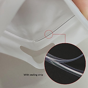 Auhafaly 200 Pieces Mylar Zip Lock Bags Aluminum Foil Bags, Flat Metallic Mylar Foil Flat ZipLock Food Storage Bags Pouch 7.5 x 12 cm/ 3 x 4.7 Inch (White)