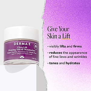Derma E Firming DMAE Moisturizer - Copper Peptides, Resveratrol & Kakadu Plum - Supports Collagen and Elastin Health– Vegan Facial Skin Care, 2oz