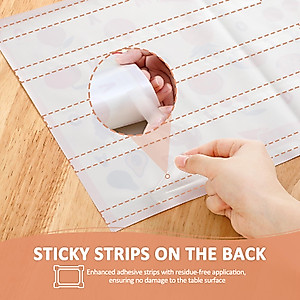 60 Pack Disposable Placemats for Baby & Toddle, 12" x 18" Restaurant Table Mats, Sticky Kids Placemat for Picnic Table, Party, Travel, Fruit Alphabet Theme