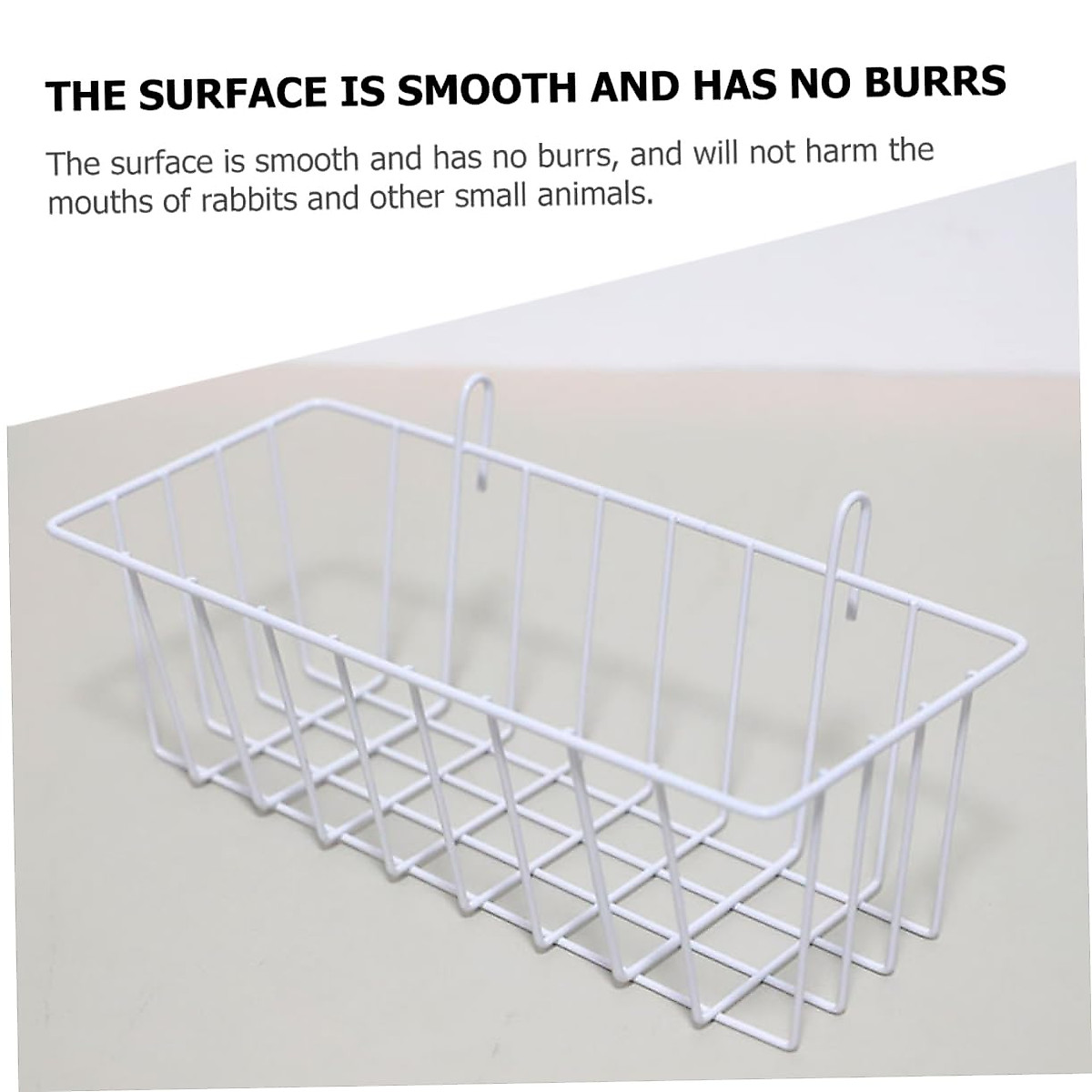 Balacoo Rabbit Rack Bunny Feeder Rabbit Feeders Convenient Rabbit Feeder Hanging Rabbit Feeder Daily Use Rabbit Feeder Rack for Rabbits Feeder Rabbit Grid Accessories Shelf Metal White