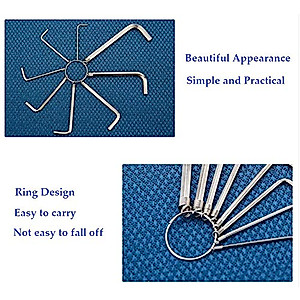 Lamdo Allen Wrench Hex Key Set -Set Sizes 1.5-6mm - Pure steel (8 WRENCHES - INDUSTRIAL GRADE) (silver)