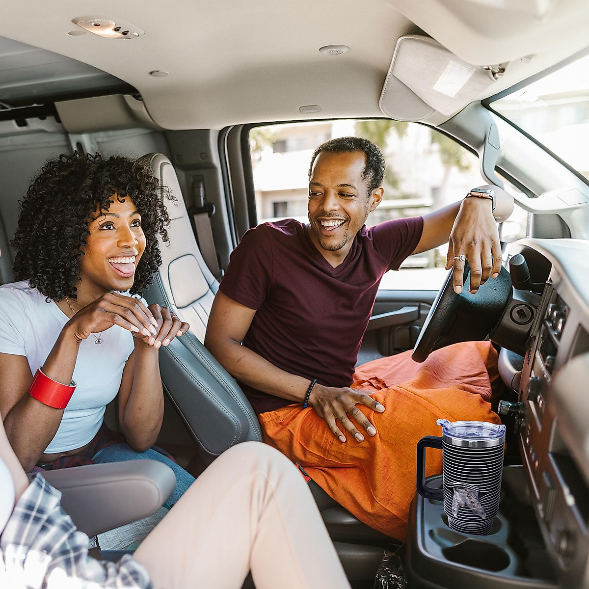 PERRIFIC Sloth Mug 30 oz Tumbler With Handle and Straw Lid - Leak Proof Insulated Travel Mug for Hot and Cold Drinks - Birthday Gifts for Women, Stainless Steel Cup