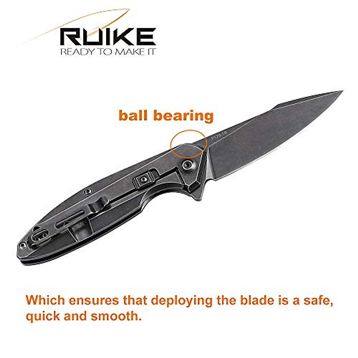 Ruike Folding Knive, Black, 420 Ss (P128-SB)