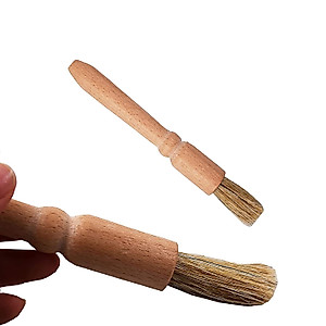 Espresso Brush Set 4 Pieces Professional Espresso Machine Cleaning Brush Wood Handle Natural Bristles Brush for Coffee Grinders Cleaning