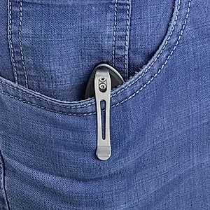 KUBEY Belus KU342A Pocket Knife, AUS-10 Blade G10 Handle Knife for Outdoor Everyday Carry, Reversible Deep Pocket Clip Work for Men and Women