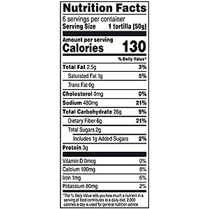 Mission Gluten Free Spinach Herb Tortilla Wraps (2 Packs) - Vegan - High Fiber - (12 Tortillas)