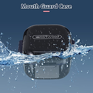 Tofficu Denture Bath Case Cup Box Portable False Teeth Holder Storage Soak Container Orthodontic Retainer Case with Strainer Basket for Travel Cleaning (Black)