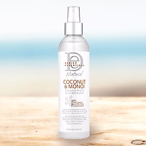 Design Essentials Natural Coconut & Monoi Coconut Water Curl Refresher with Sunflower, Marshmallow Root & Aloe, 8 Ounce