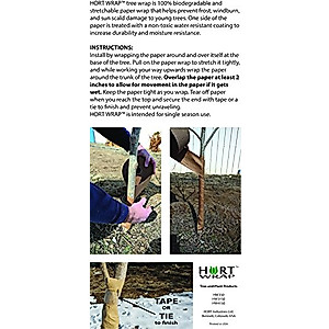 HORT Paper Tree Wrap 3" x 50' roll, Commercial Grade