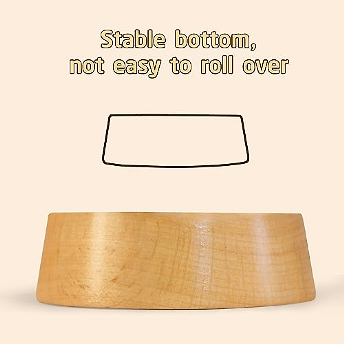 Rubor Hamster Food Bowl, Wooden Guinea Pig Food Dish Feeding Bowl for Small Animal Dwarf Hamster Syrian Gerbil Mice Degu Chipmunk Squirrel Hedgehog (Large)