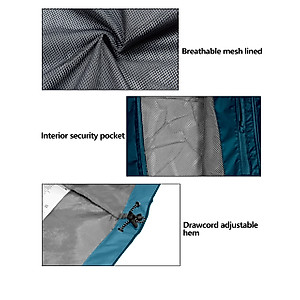 Little Donkey Andy Women’s Lightweight Waterproof Rain Jacket Outdoor Windbreaker Rain Coat Shell for Hiking, Travel Blue S