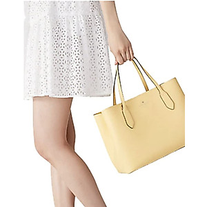Kate Spade handbag purse Harper satchel in leather (Daybreak Yellow)