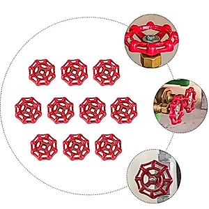 balacoo Outdoor Faucet Knobs Replacement, 10pcs Metal Outside Faucet Handle Round Wheel Handle (66mm